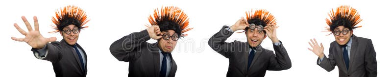 The Funny Man with Mohawk Hairstyle Stock Image - Image of mohawk ...
