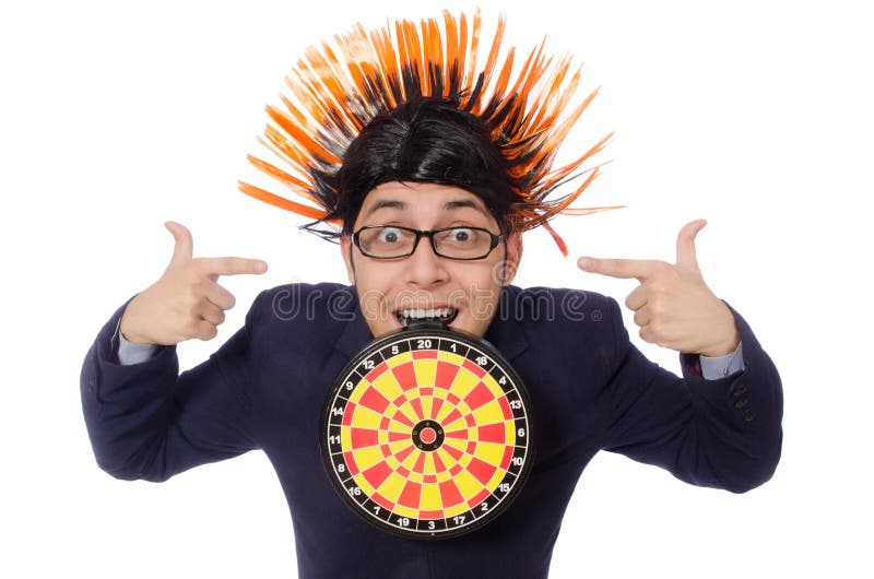 The Funny Man with Mohawk Hairstyle Stock Photo - Image of geek, comic ...