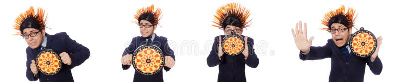 The Funny Man with Mohawk Hairstyle Stock Photo - Image of business ...