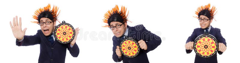 The Funny Man with Mohawk Hairstyle Stock Image - Image of laugh, bull ...