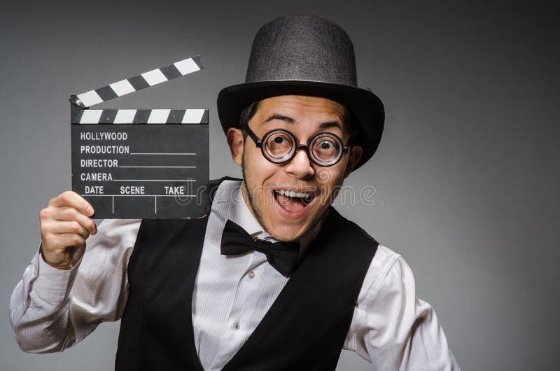 Funny man stock image. Image of humour, director, motion - 41706369