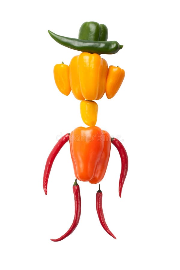 Funny Man from Pepper stock image. Image of isolated - 61981863
