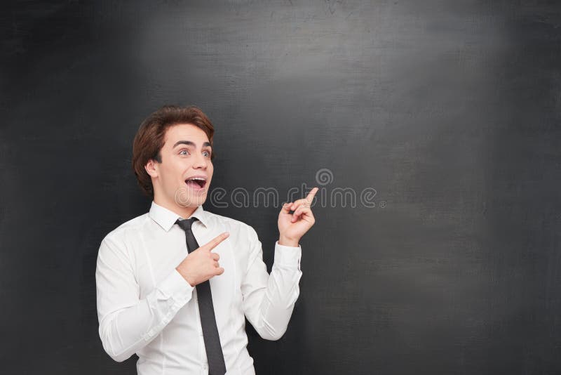 Funny Man Pointing Blank Chalkboard Stock Photos - Free & Royalty-Free ...