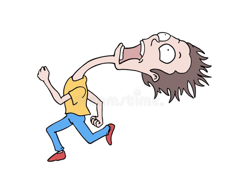 Funny man running stock vector. Illustration of creative - 151041530