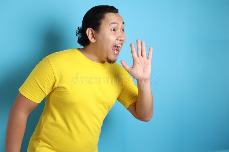 Funny Man Shouting and Yelling Stock Image - Image of portrait, funny ...