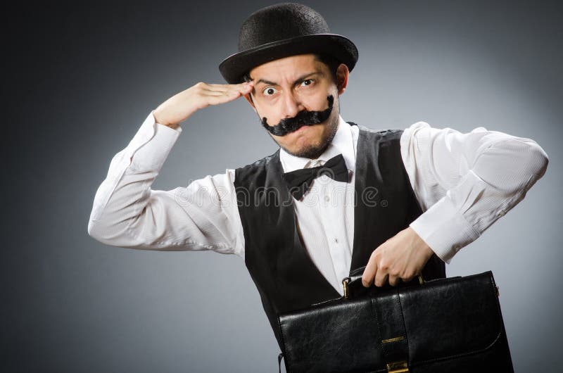 The Funny Man in Vintage Concept Stock Image - Image of nostalgia ...