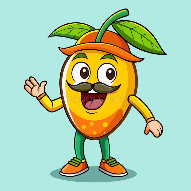 Funny Mango Clipart, Funny Mango Cartoon Stock Illustration ...