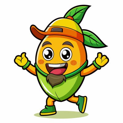 Funny Mango Clipart, Funny Mango Cartoon Stock Illustration ...