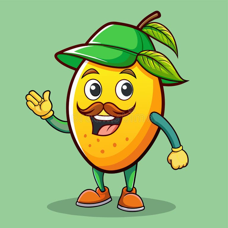 Funny Mango clipart stock illustration. Illustration of cute - 321162518