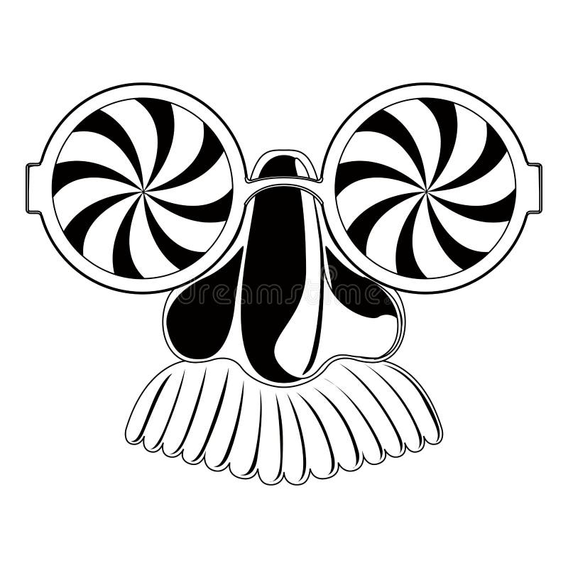 Funny mask silhouette stock vector. Illustration of gallses - 138368862