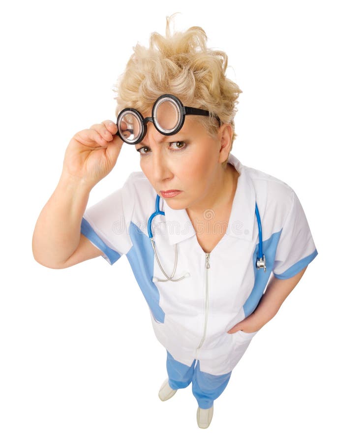 Mad Doctor Nerd stock image. Image of funny, coat, cute - 9229281