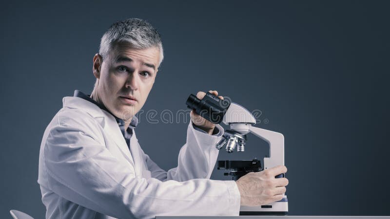 Funny Medical Scientist Making an Incredible Discovery Stock Image ...