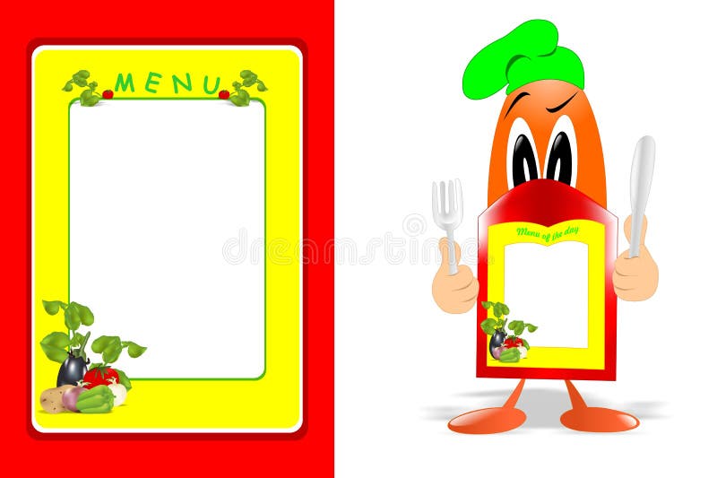 Funny menu, cdr vector stock vector. Illustration of vector - 20251501