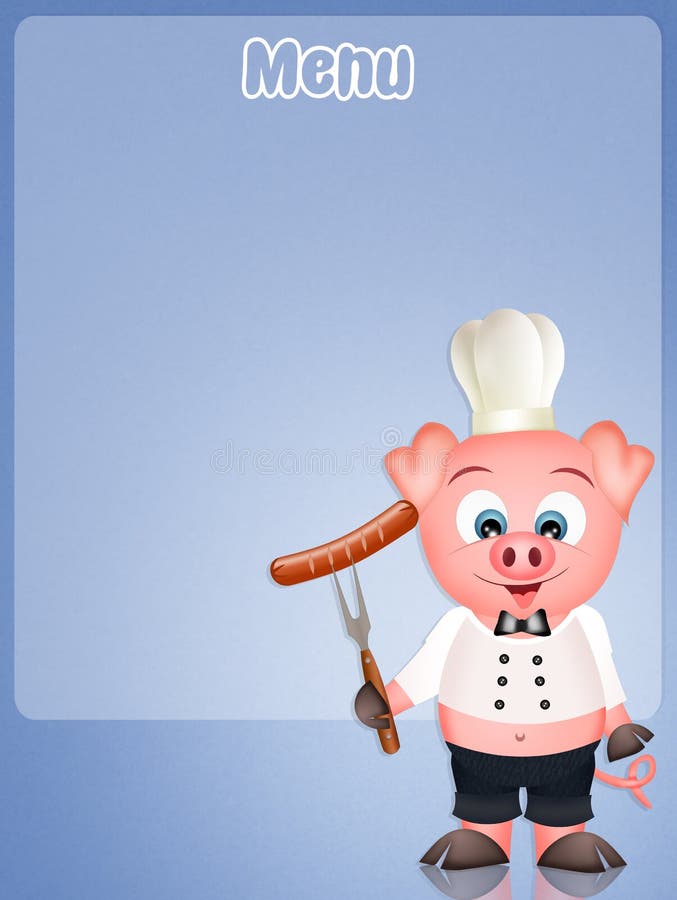 Funny menu stock illustration. Illustration of pigsty - 54253782