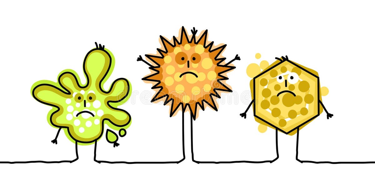 Microbes Cartoon Characters Stock Illustrations – 198 Microbes Cartoon ...