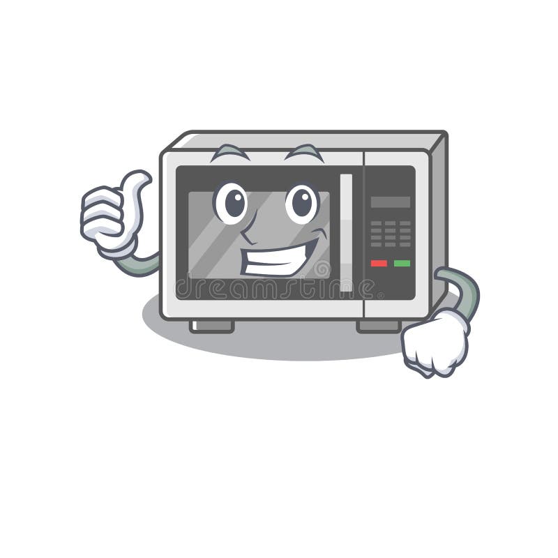 Funny Microwave Oven Isolated Cartoon Character Stock Vector ...