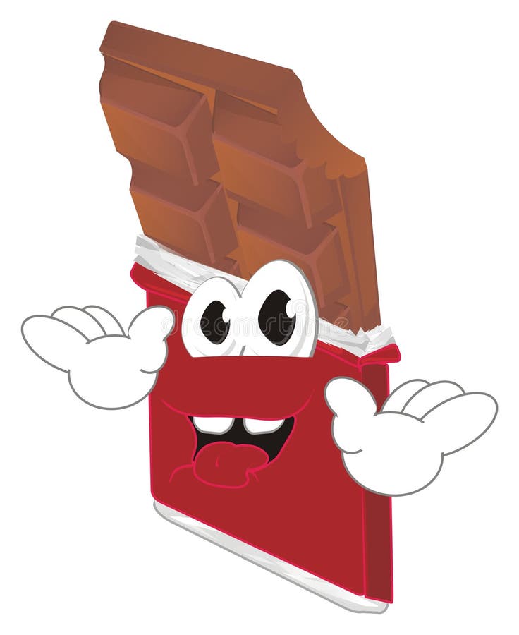 Smiling chocolate bar stock illustration. Illustration of chocolate ...