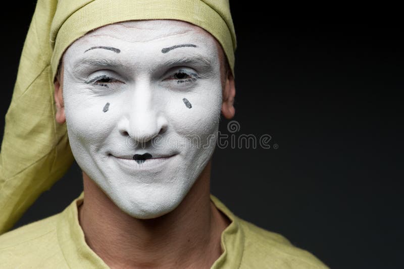 Funny mime stock photo. Image of performer, amazed, expression - 31596524
