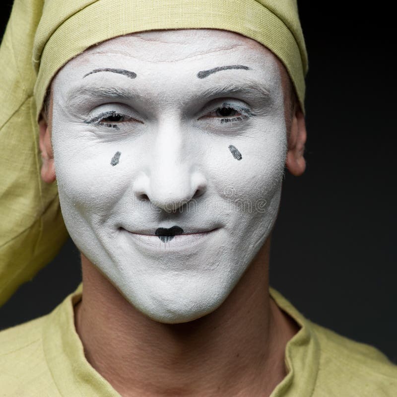 Funny mime stock photo. Image of performer, amazed, expression - 31596524