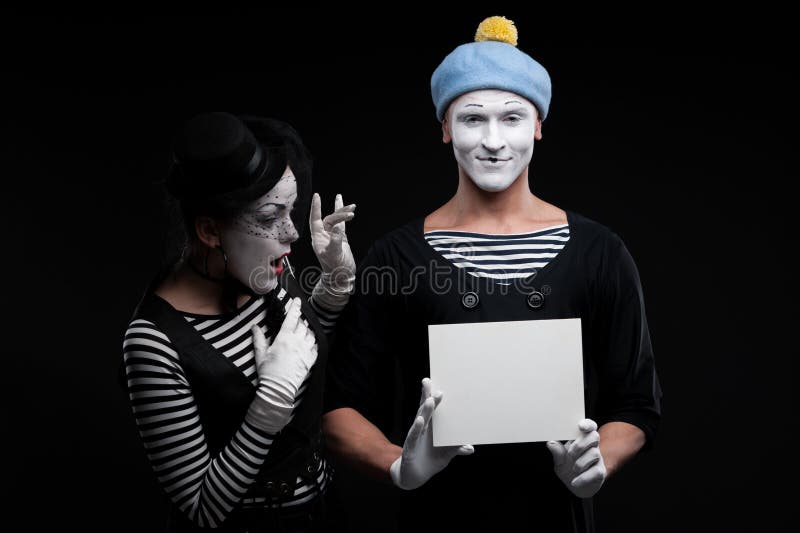 Funny mimes stock photo. Image of positivity, delighted - 31317776