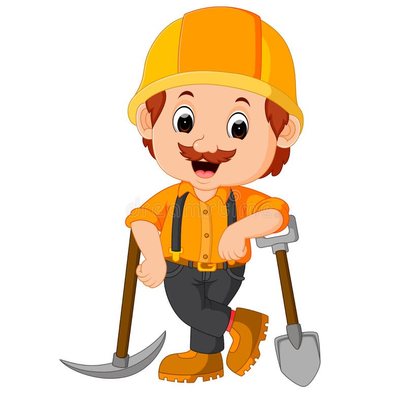 Funny miners cartoon stock vector. Illustration of miner - 89037839