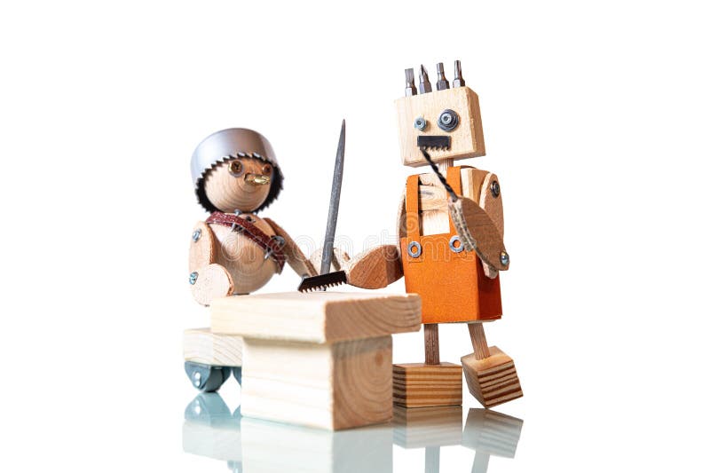 Funny Miniature Craftsman, Built from Tools and Materials Stock Image ...