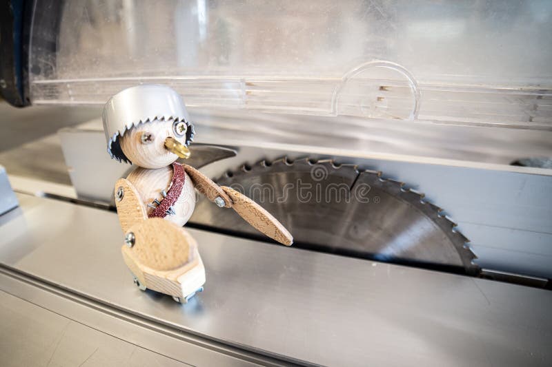 Funny Miniatures As Carpenter Working in a Workshop Stock Image - Image ...