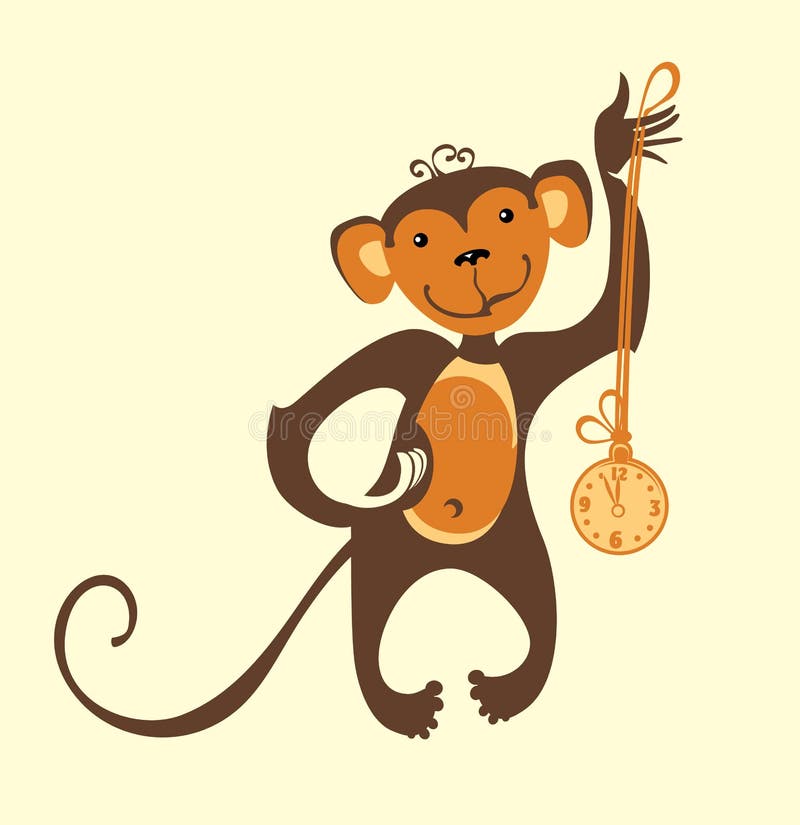 Funny monkey. stock illustration. Illustration of monkey - 58402864