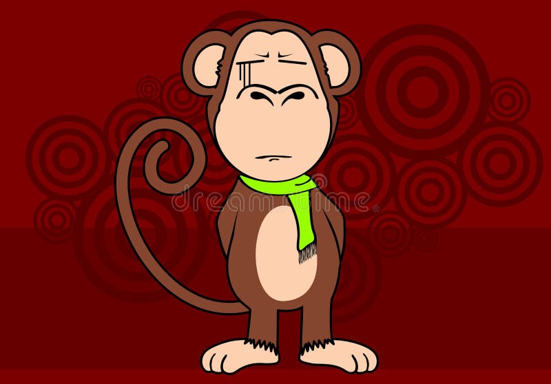 Cartoon Monkey Sad Stock Illustrations – 464 Cartoon Monkey Sad Stock ...