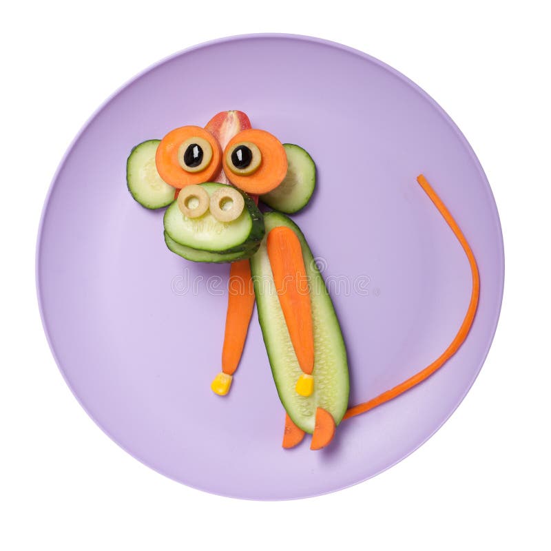 Funny Monkey Made of Cabbage Stock Photo - Image of funny, isolated ...