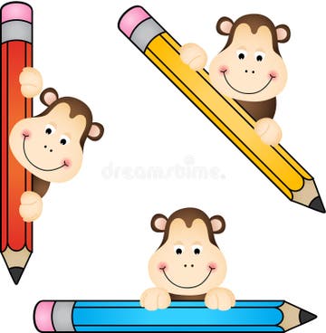 Pencil Monkey Stock Illustrations – 667 Pencil Monkey Stock ...