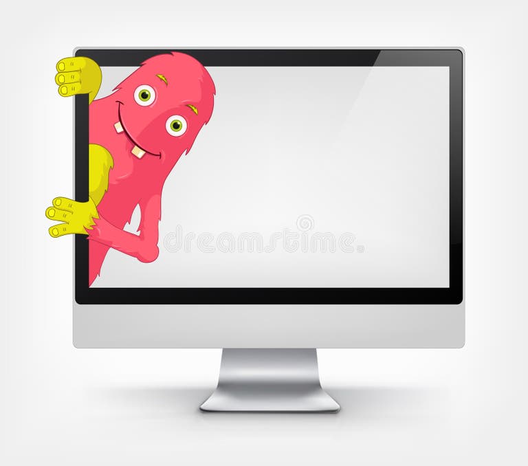 Funny Monster Computer Stock Illustrations – 2,811 Funny Monster ...