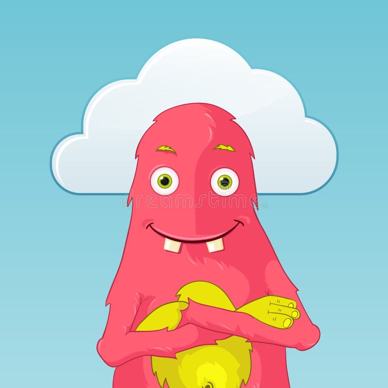 Confidence Monster stock vector. Illustration of short - 25826878