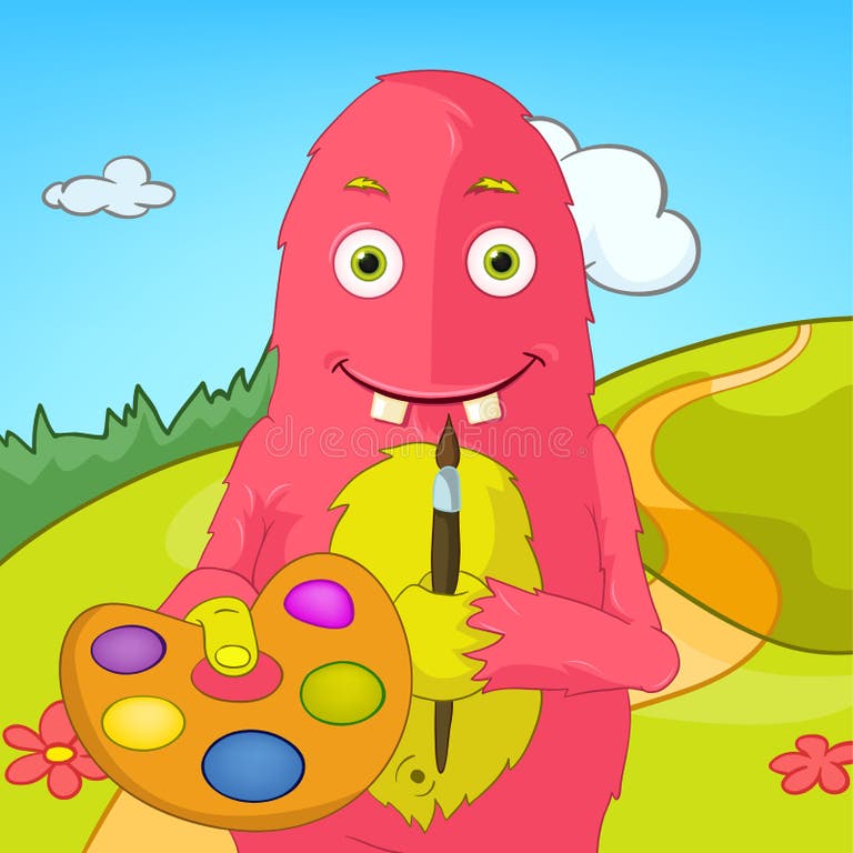 Monster Painter Stock Illustrations – 535 Monster Painter Stock ...