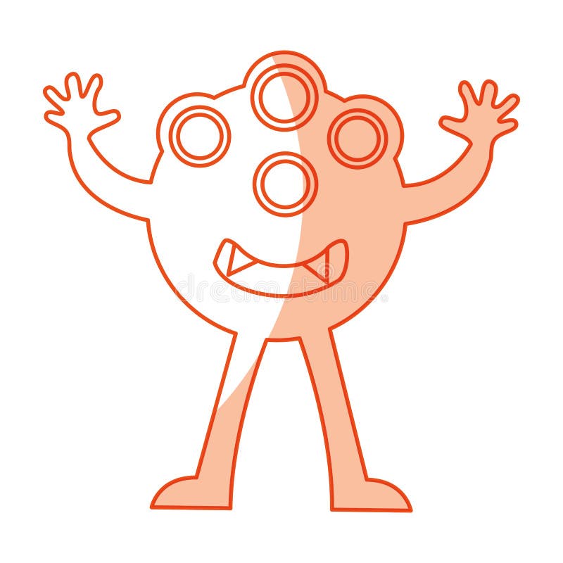 Funny Monster Character Icon Stock Vector - Illustration of comic ...