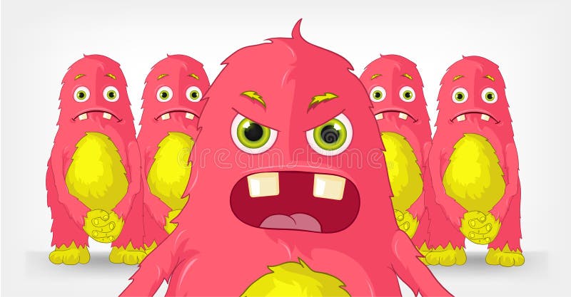 Funny Monster. Engry Boss stock vector. Illustration of clipart - 27949019
