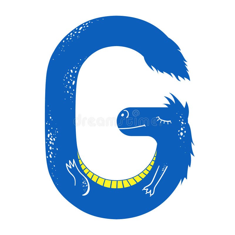 Funny Monster Letter G English Alphabet Stock Vector - Illustration of ...