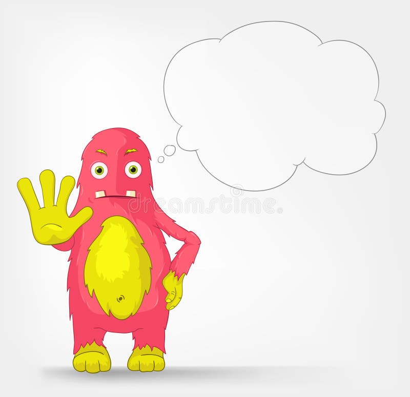 Funny Monster. Stop. stock illustration. Illustration of mesh - 27976985