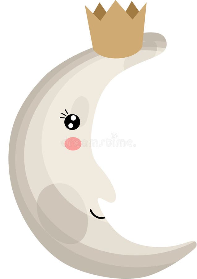 Funny moon for your ideas stock vector. Illustration of moon - 183525161