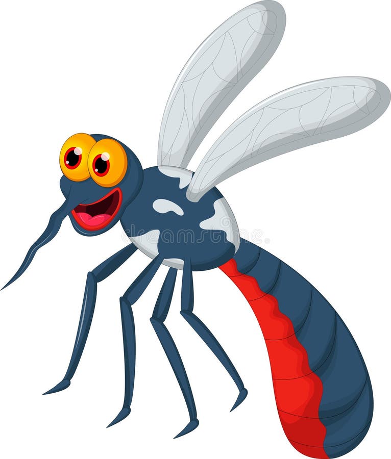 Funny Mosquito, Hand Drawing Stock Vector - Illustration of macro ...