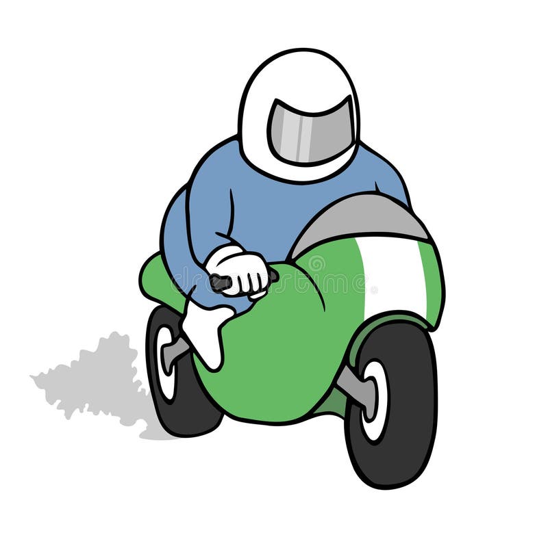 Funny Motorcycle Illustration Stock Vector - Illustration of action ...