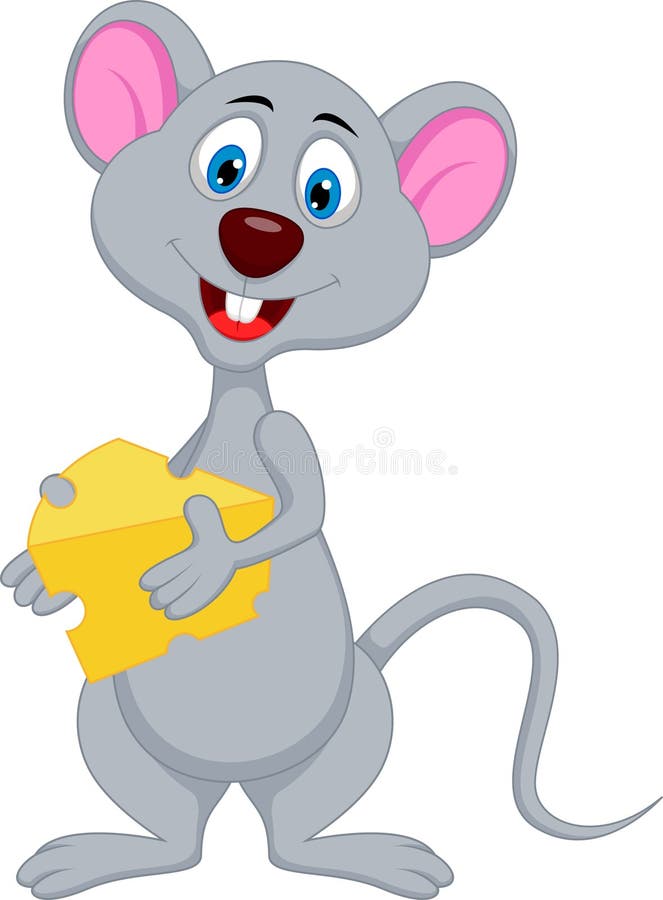 Cartoon Mouse Eating Cookie