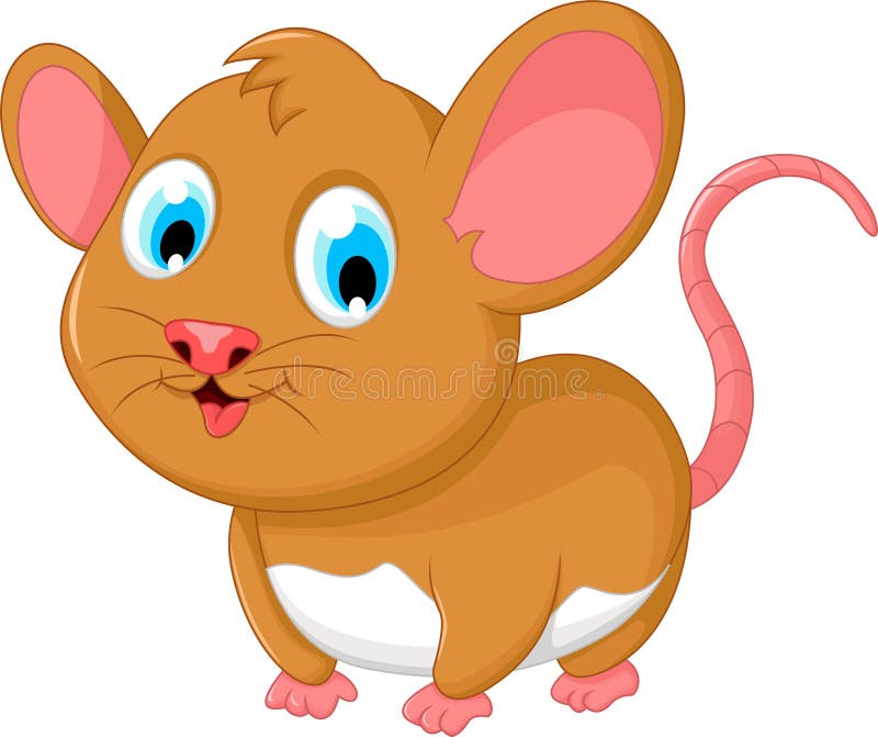 Cute Mouse Cartoon Holding Blank Sign Stock Illustration - Illustration ...
