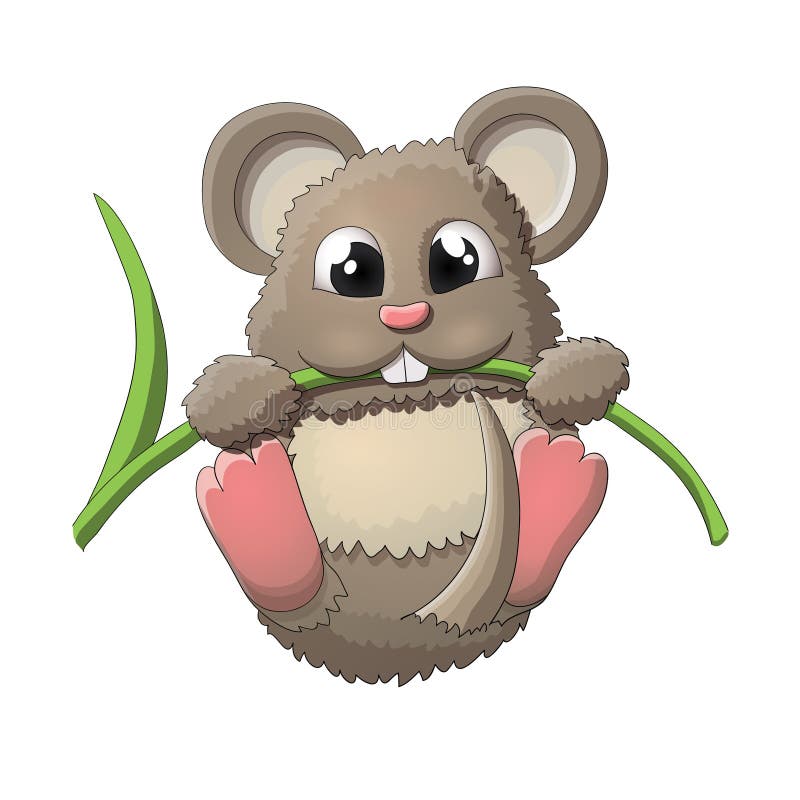 Funny mouse character stock vector. Illustration of clipart - 95579437