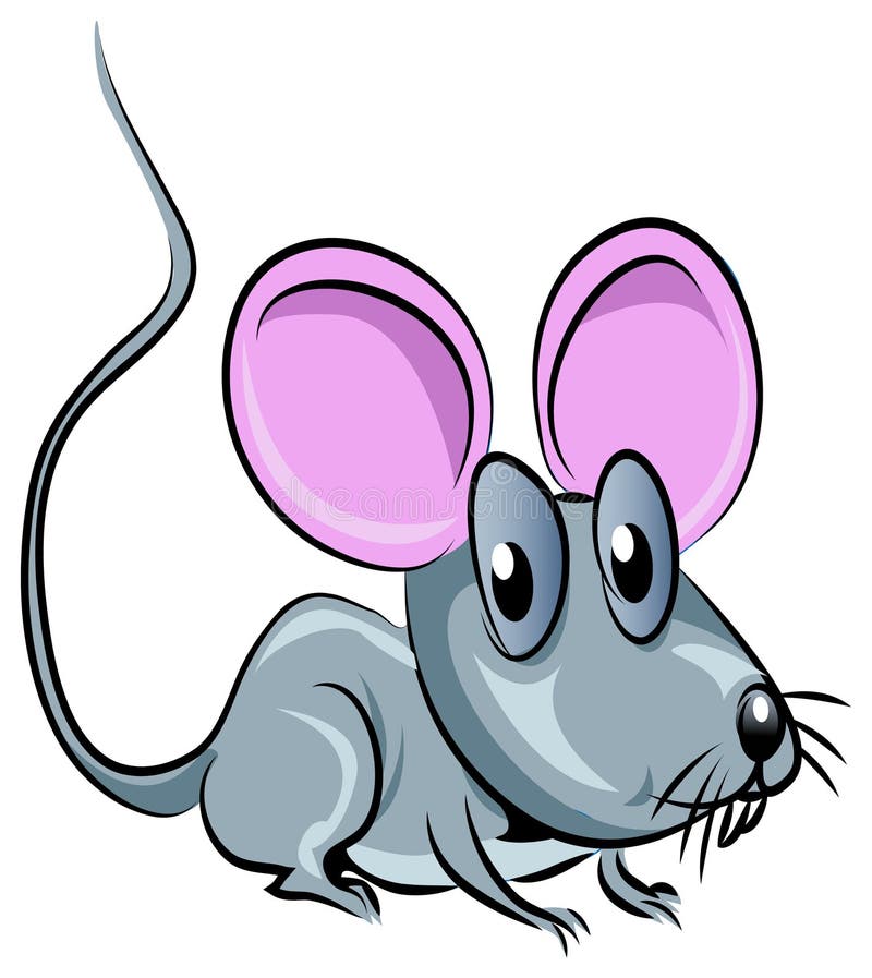 Funny mouse stock vector. Illustration of cute, animal - 75414409