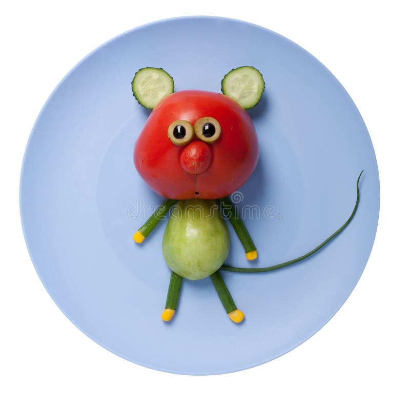 Funny Mouse Made of Bread and Cheese Stock Photo - Image of joke, olive ...