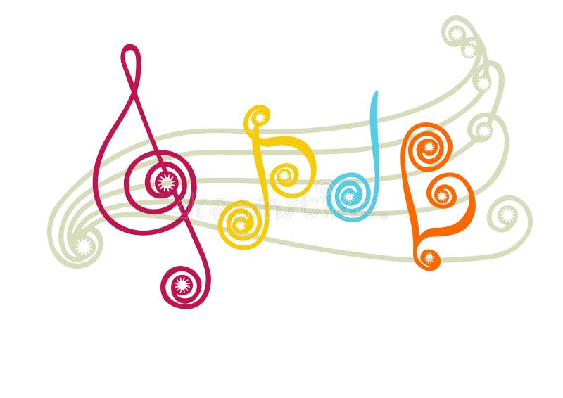Funny musical notes stock vector. Illustration of creative - 11010361