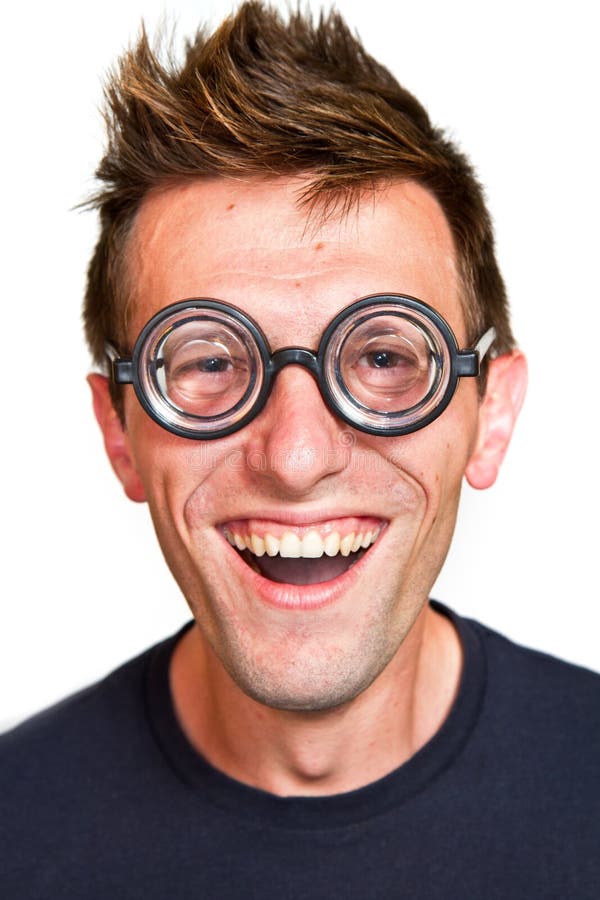 Funny nerdy guy stock photo. Image of fool, expression - 21496348