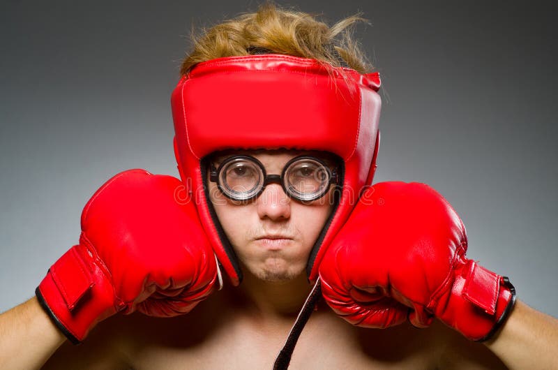 Funny nerd boxer stock photo. Image of humor, fight, boxer - 45698358