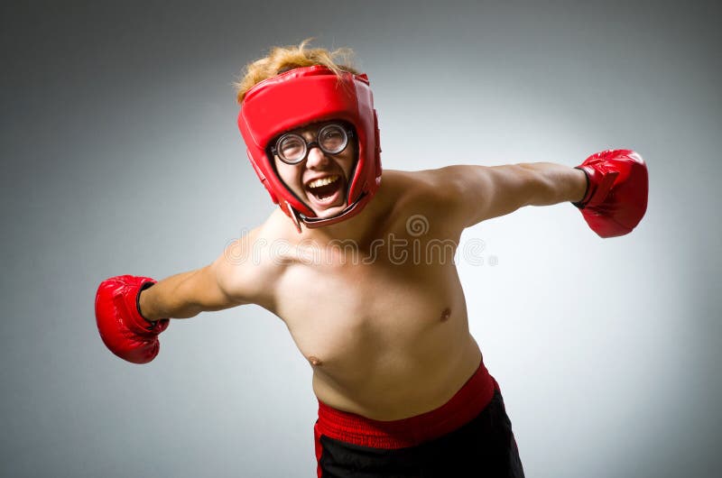 Funny nerd boxer stock photo. Image of humor, funny, competition - 47333806